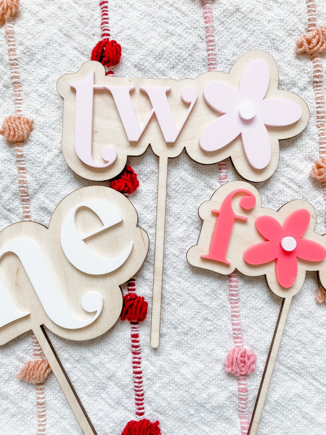 Two Cake Topper Two Groovy Birthday Party Daisy Cake Topper - Etsy