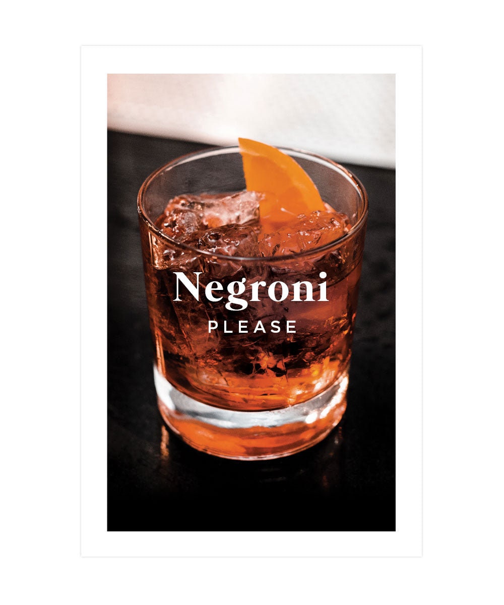 Negroni Please Cocktail Poster, Negroni Wall Art, Negroni Bar Decor ...