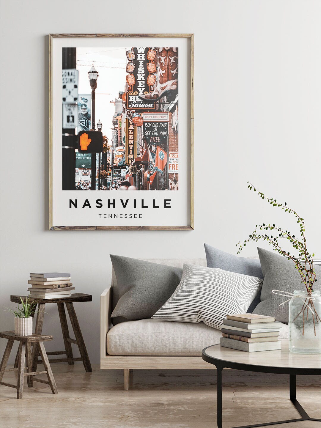 Nashville Broadway Street Poster, Nashville Wall Art, Tennessee ...