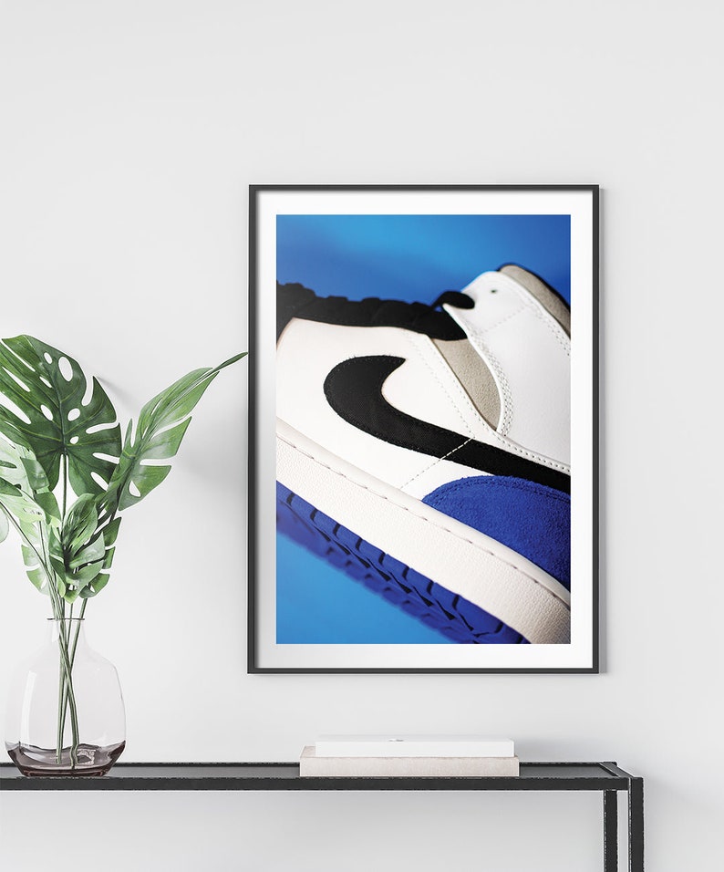 Nike Air Jordan 1 Poster, Jordans Sneakers Wall Art, Shoes Wall Decor ...
