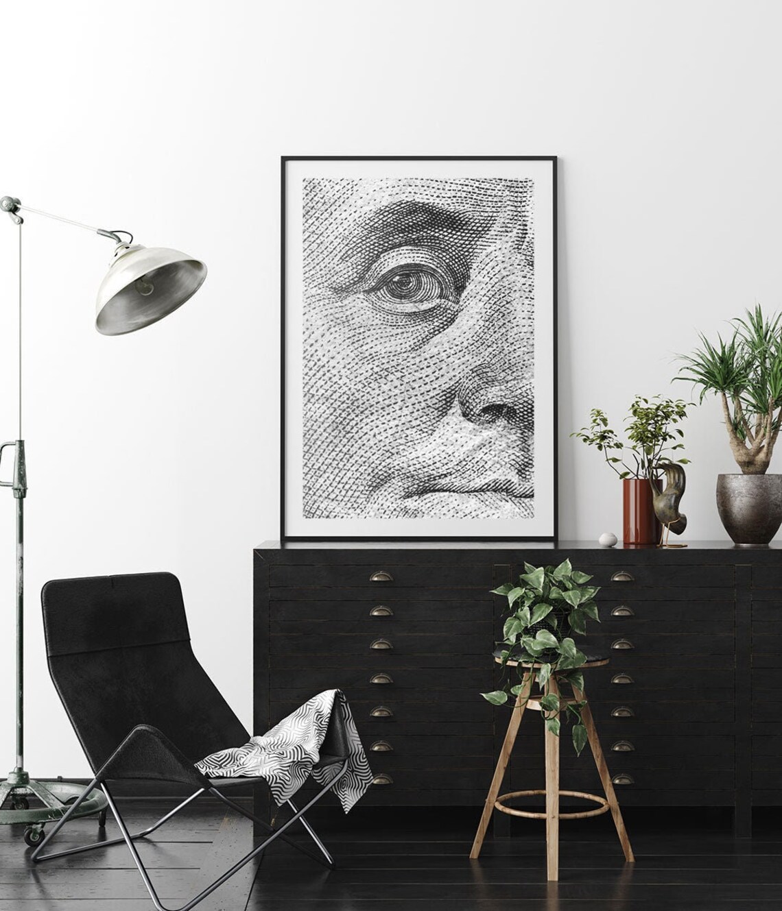 Cash Money Bill Poster, Money Dollar Wall Art, Motivational Office Art ...