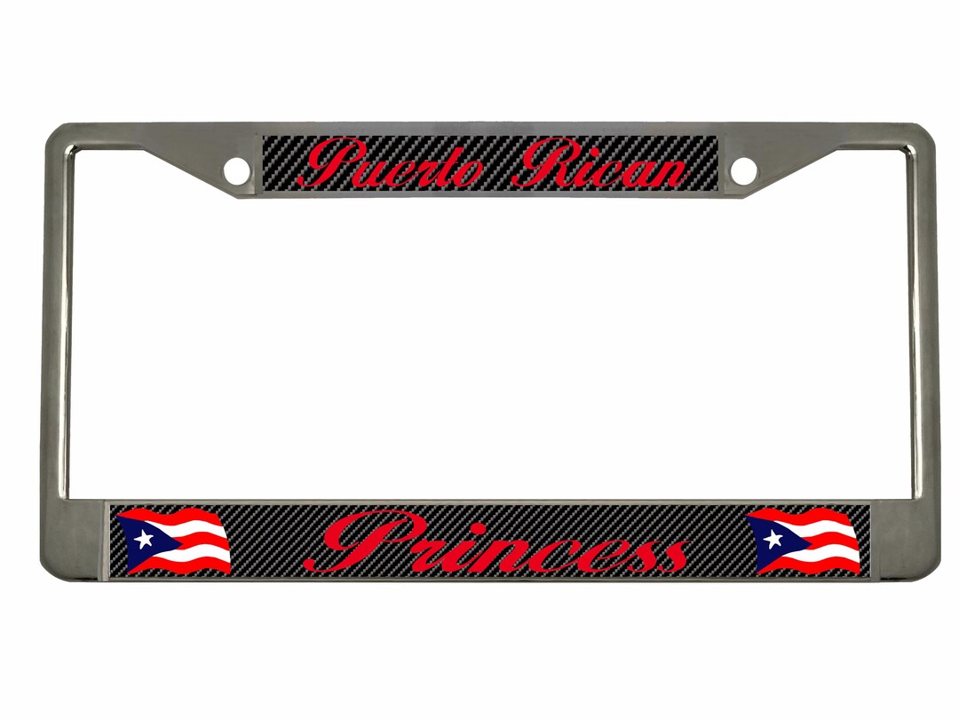 Puerto Rican Princess Puerto Rico License Plate Frame/car Accessories ...