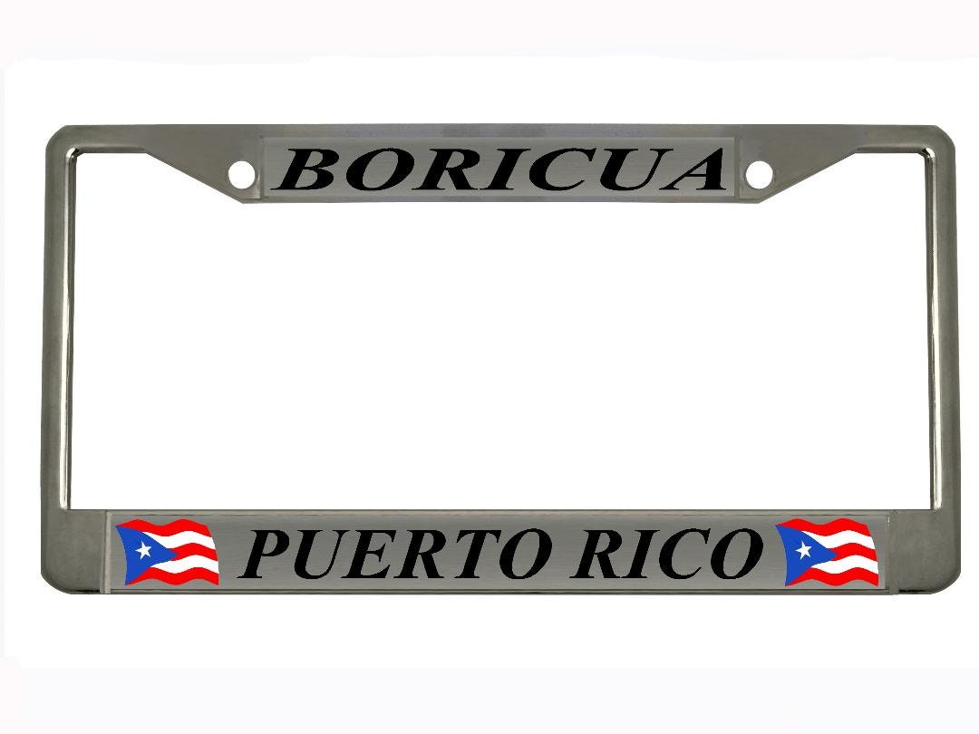 Boricua Puerto Rico Design Heavy Duty Metal Car License Plate Frame ...