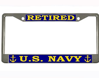 Retired Navy License Plate - Etsy