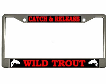 Trout License Plate Holder - Etsy
