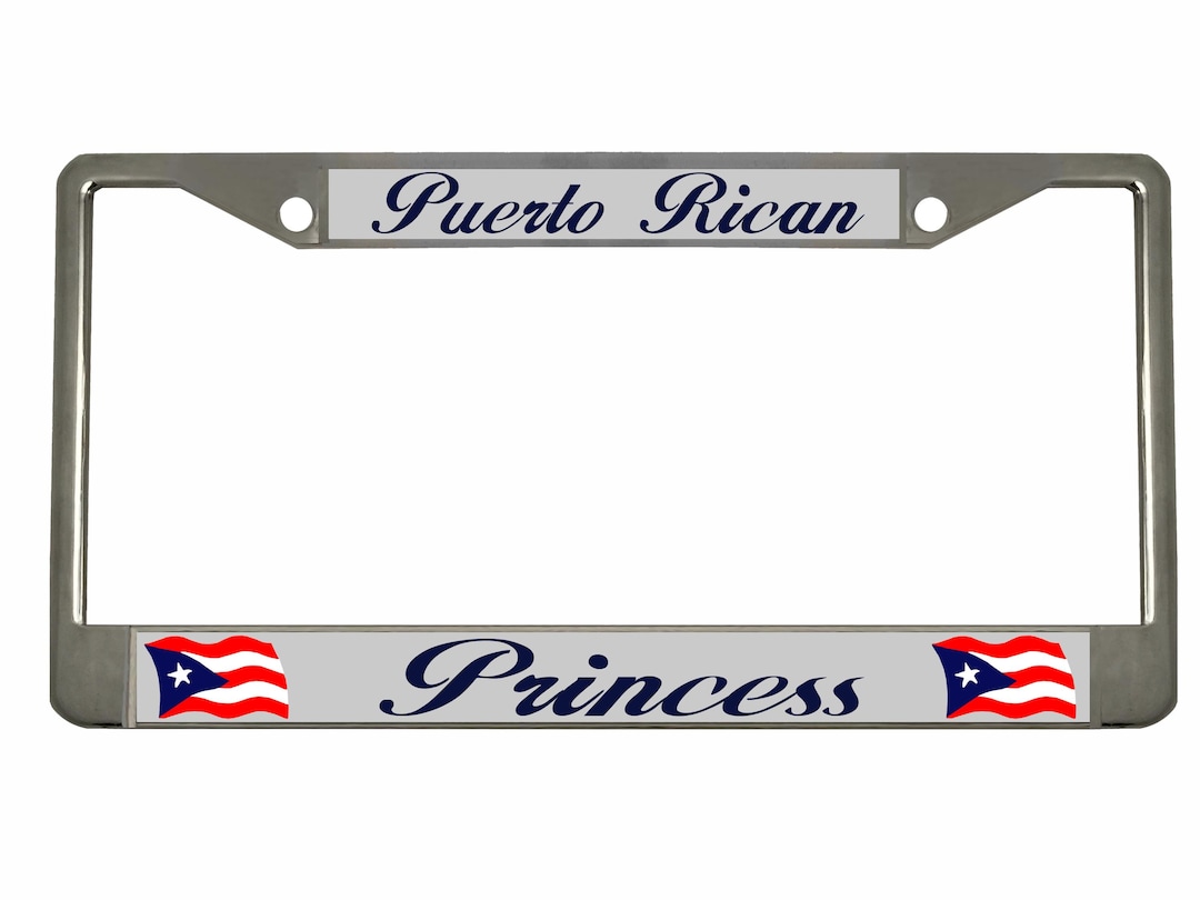 Puerto Rican Princess Puerto Rico License Plate Frame/car Accessories ...