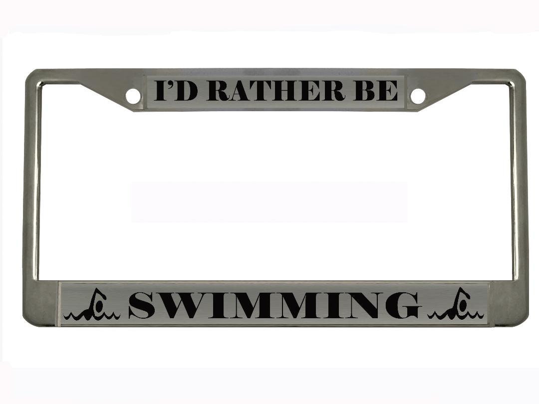 I'D Rather Be Swimming Design Heavy Duty Metal Car License - Etsy