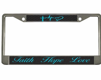 Faith Hope Love Symbol Heart Cross Christian Jesus Christ Heavy License ...
