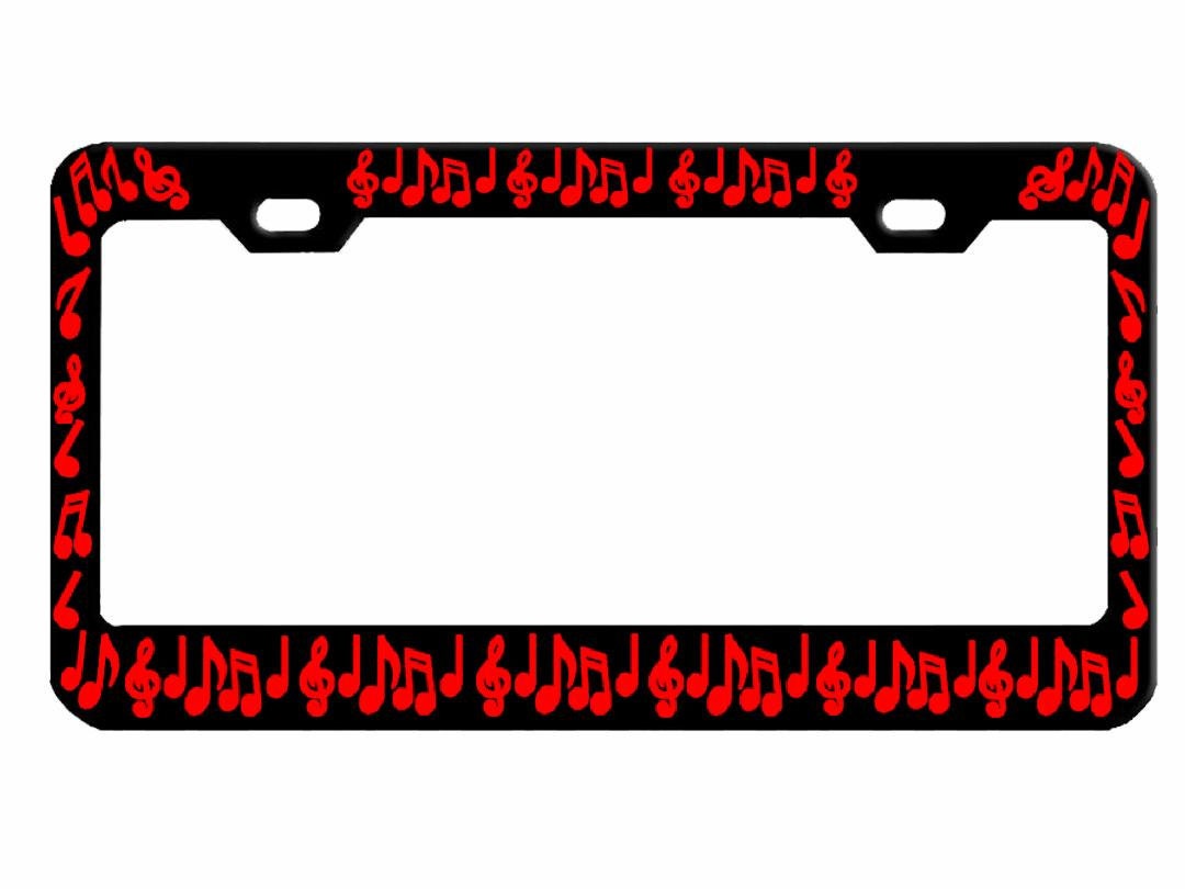 Music Musical Note Treble Clef Pattern Stainless Steel Chrome Car ...