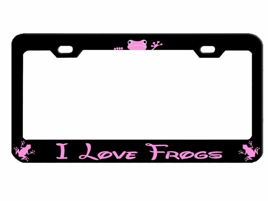 I Love Frogs Style License Plate Frame/car Accessories Auto - Etsy