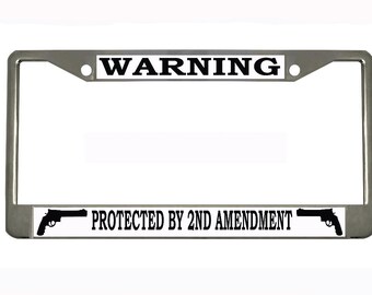 2nd Amendment License Plate Frames - Etsy