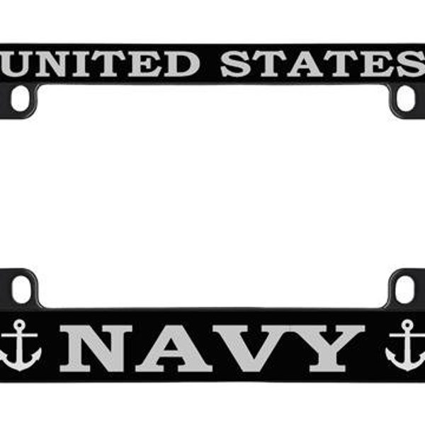 Motorcycle License Plate Frame Navy - Etsy