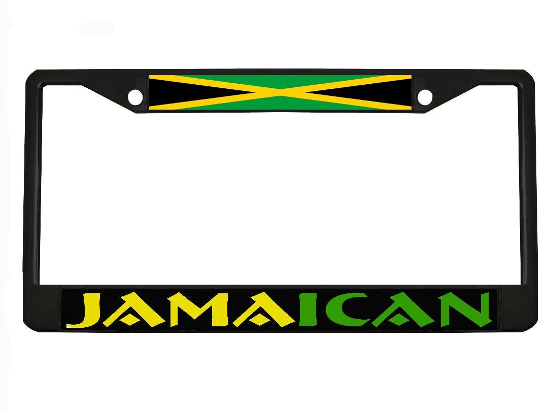 Jamaican With Jamaica Flag Design Heavy Duty Metal Car License Plate ...