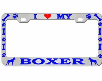 Boxer License Plate Frame - Etsy
