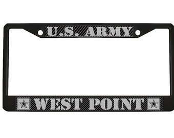 U.S. Army West Point Design Heavy Duty Metal Car License Plate Frame ...