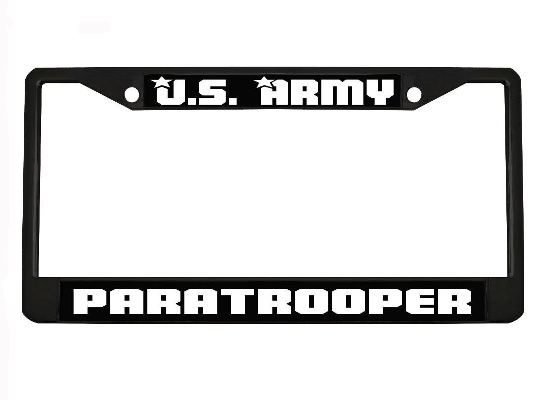 U.S. Army Paratrooper Design Heavy Duty Metal Car License Plate Frame ...
