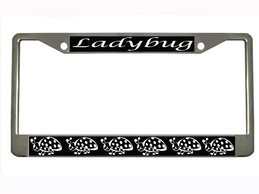 Ladybug Ladybugs Design Heavy Duty Metal Car License Plate Frame Auto ...