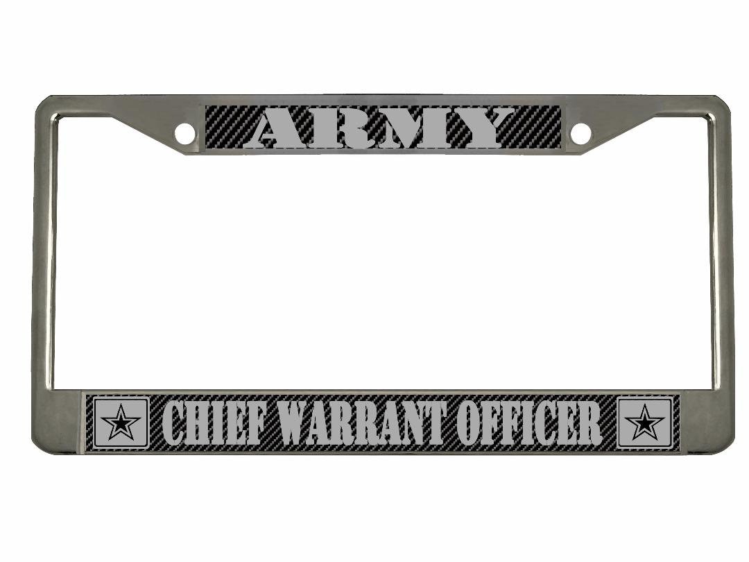 Army Chief Warrant Officer carbon Design Heavy Duty Metal Car License ...