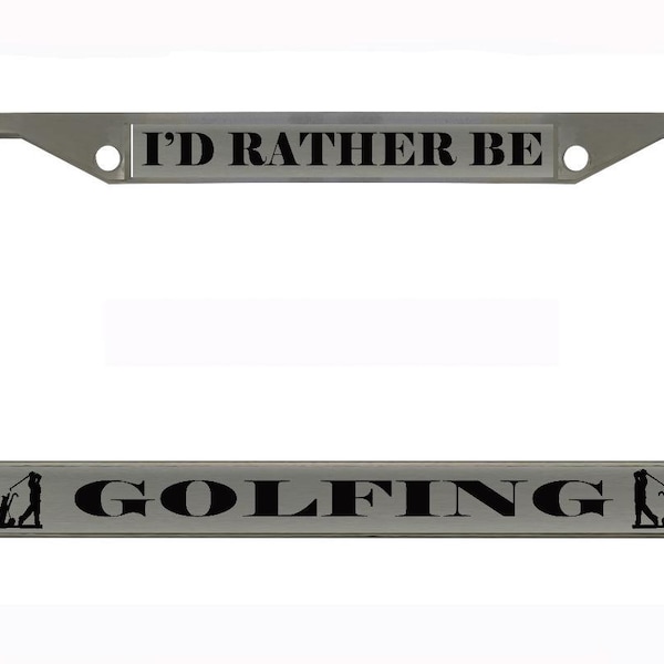 Id Rather Be Golfing License Plate Holder - Etsy