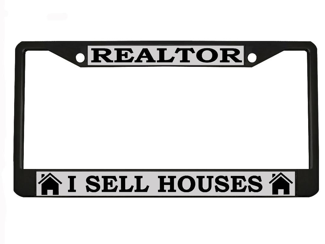 Realtor I Sell House Design Heavy Duty Metal Car License Plate Frame ...