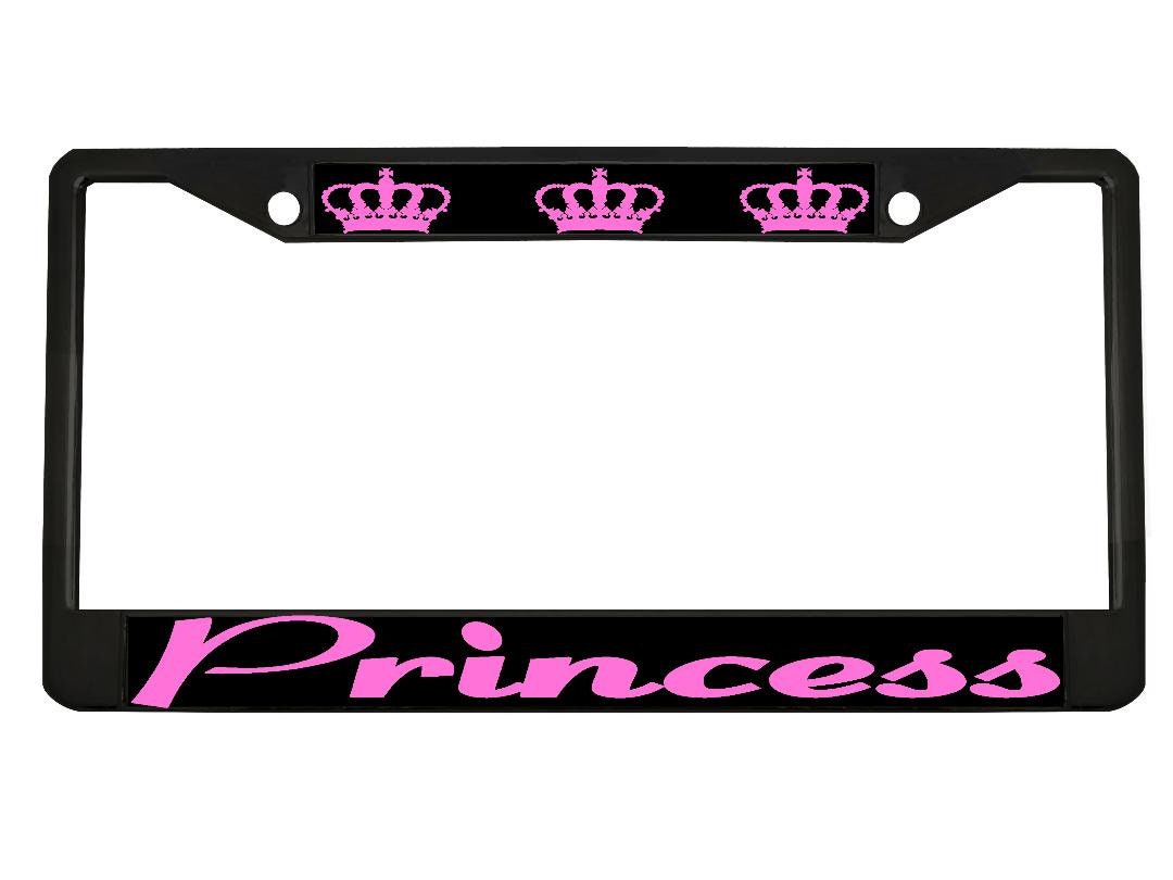 Princess Design Heavy Duty Metal Car License Plate Frame Auto Tag ...