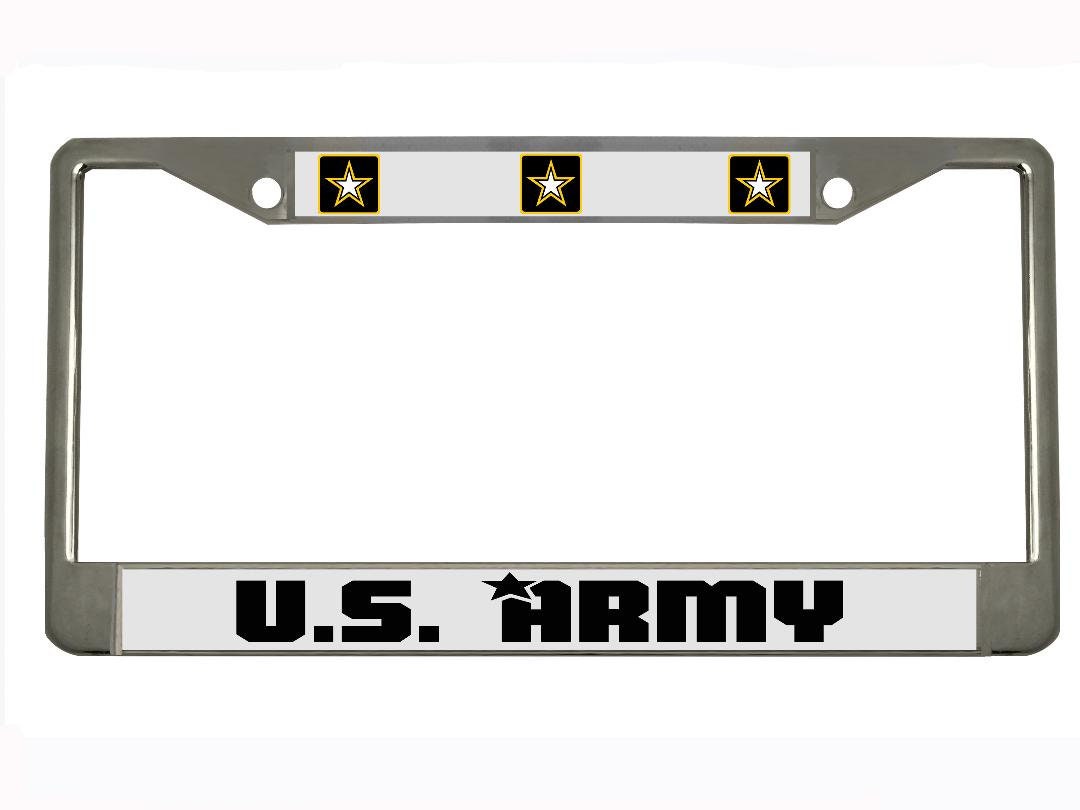 U.S. Army Design Heavy Duty Metal Car License Plate Frame Auto Tag ...