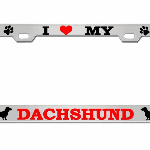 Dachshund License Plate Holder - Etsy