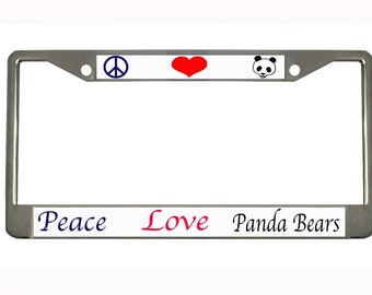 Panda License Plate - Etsy