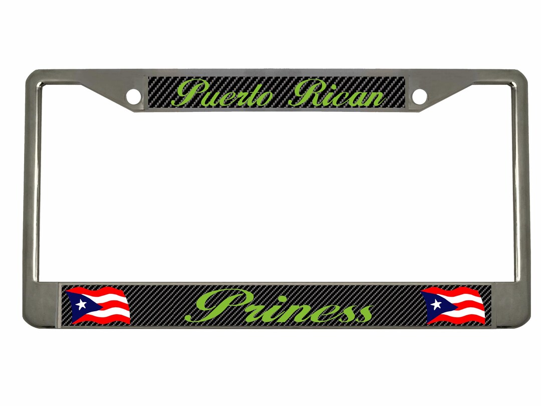 Puerto Rican Princess Puerto Rico License Plate Frame/car Accessories ...