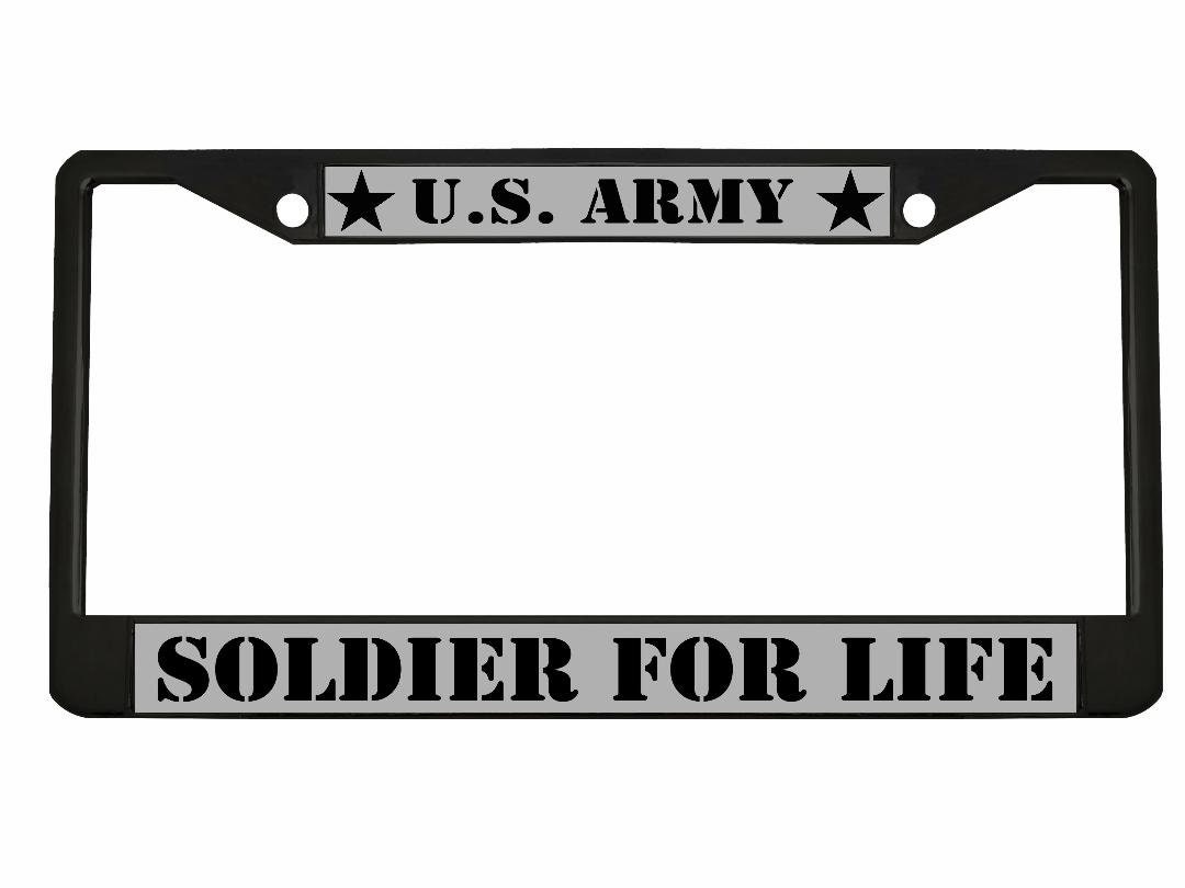 U.S. Army Soldier for Life Design Heavy Duty Metal Car License Plate ...
