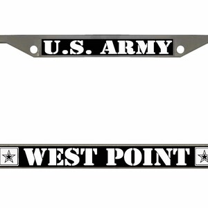 U.S. Army West Point Design Heavy Duty Metal Car License Plate Frame ...