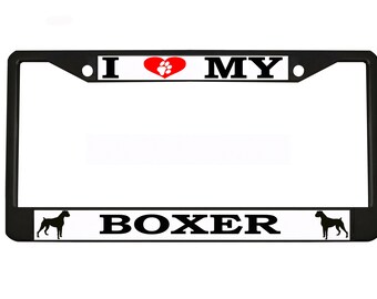 Boxer License Plate Frame - Etsy