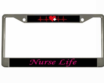 License Plate Frame Nurse | Etsy
