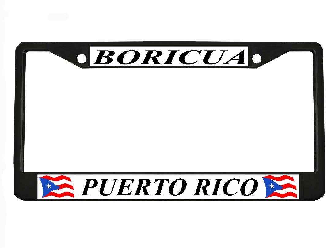 Boricua Puerto Rico Design Heavy Duty Metal Car License Plate Frame ...