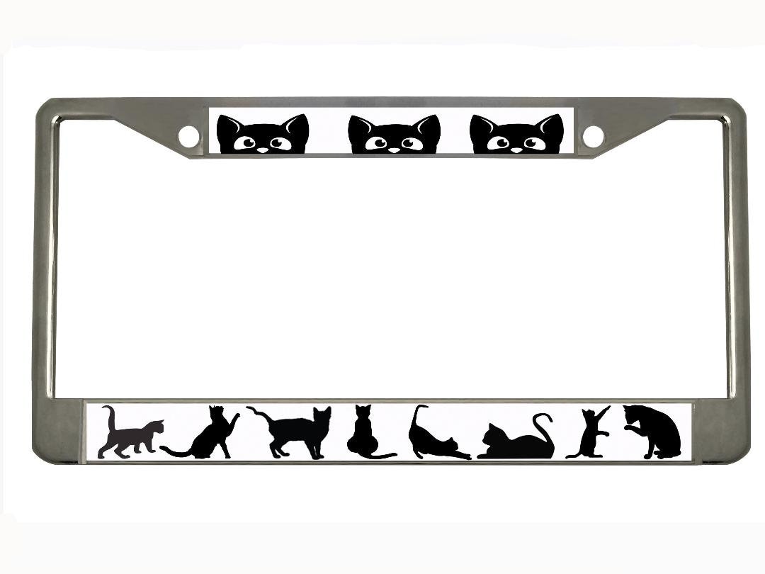 Cats Design Heavy Duty Metal Car License Plate Frame Auto Tag - Etsy