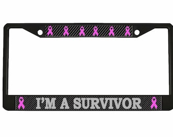 Breast Cancer Car Plate Frame - Etsy