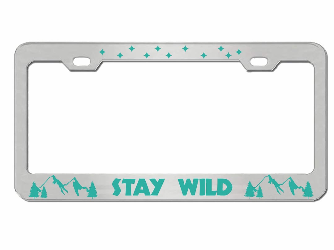 Stay Wild Style Heavy Duty Metal License Plate Frame/car Accessories ...