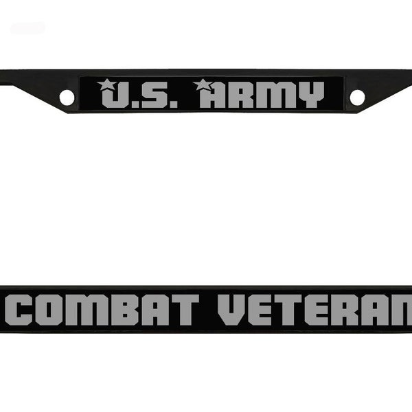 Combat Veteran License Plate Frame - Etsy