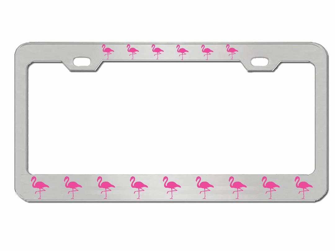 Flamingo Animal Design Heavy Duty Metal Car License Plate Frame Auto ...