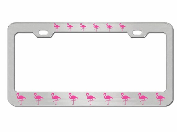 Flamingo Animal Design Heavy Duty Metal Car License Plate | Etsy