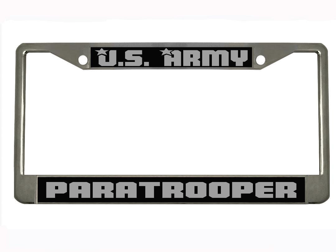 U.S. Army Paratrooper Design Heavy Duty Metal Car License Plate Frame ...