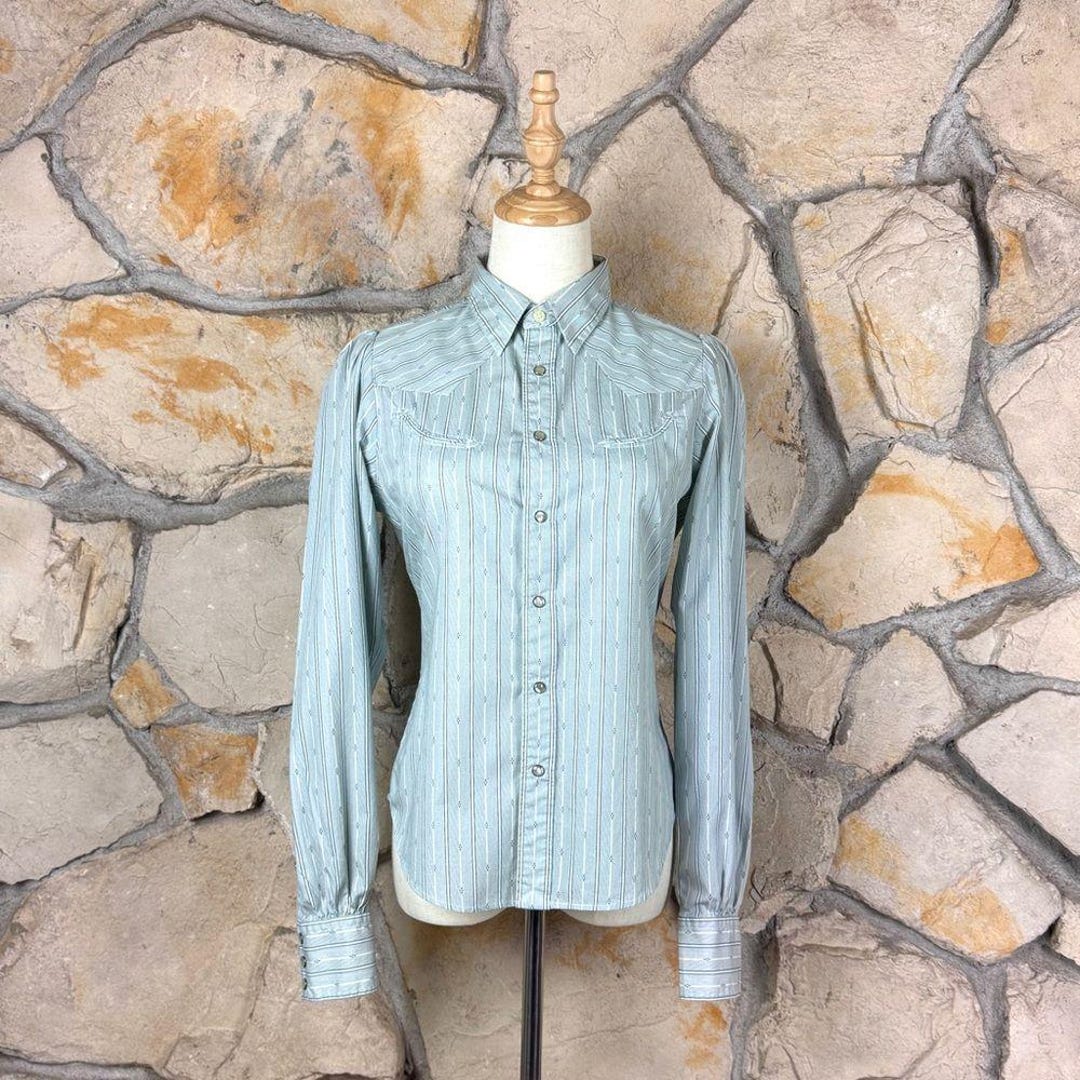 Ralph Lauren Blue Label Western Puff Sleeve Blouse Mineral Springs ...