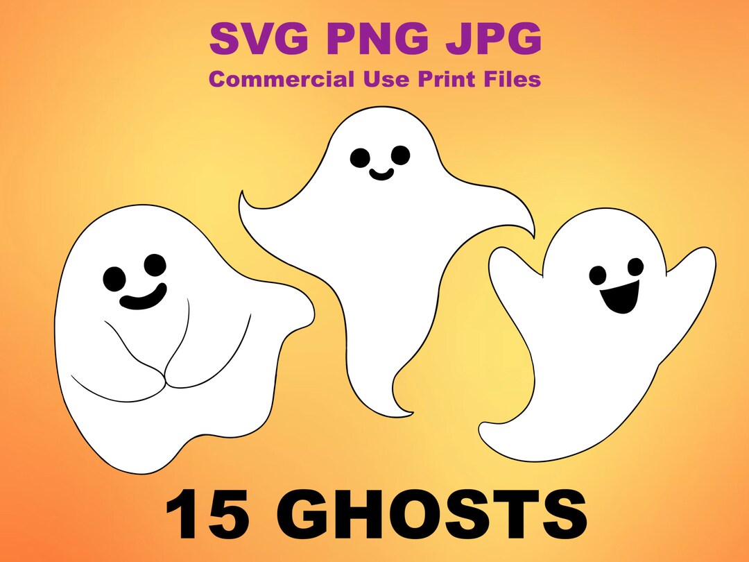 Ghosts SVG Clipart - Halloween Svg Bundle, Commercial Use, Digital ...
