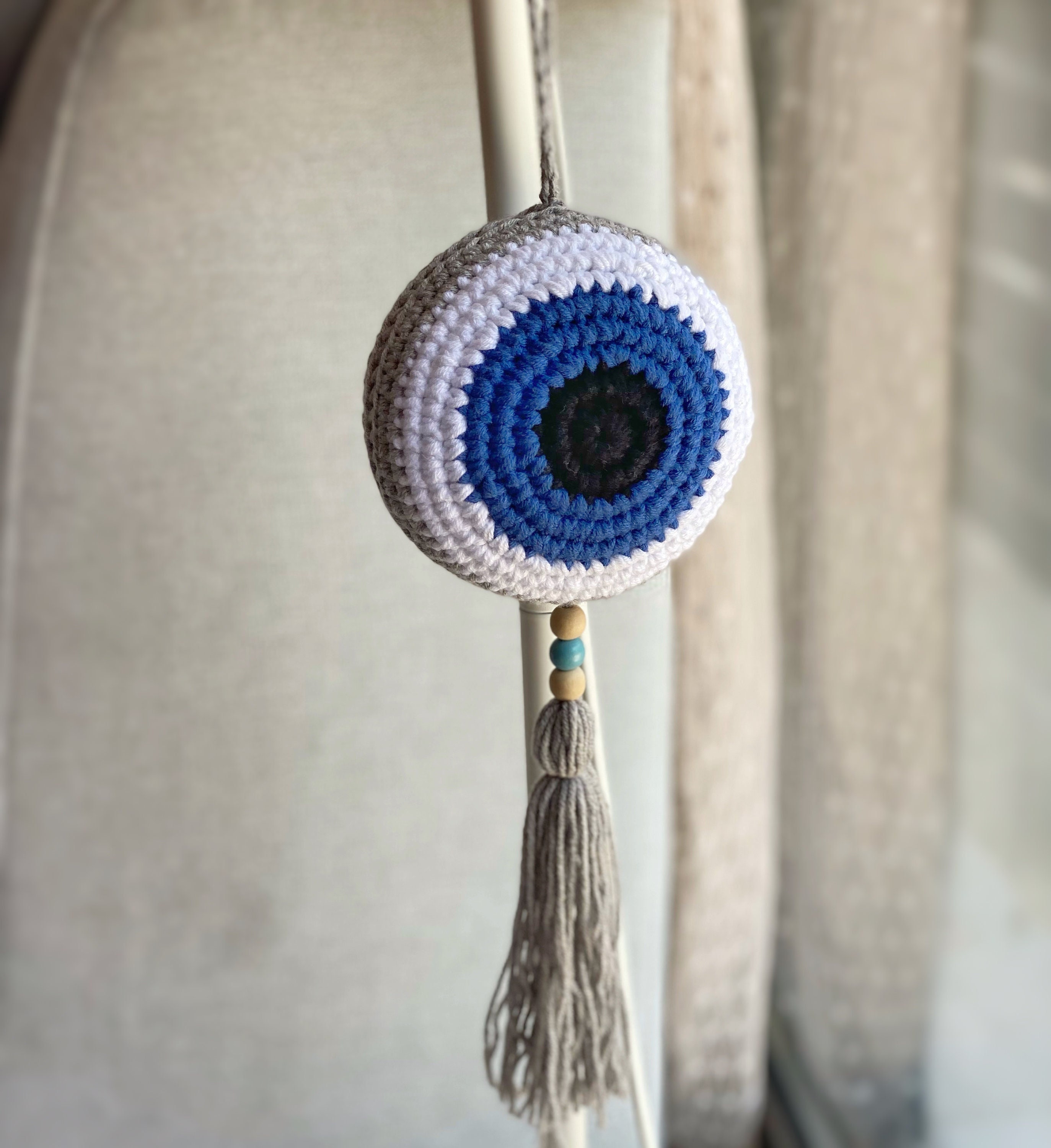 Evil Eye Crochet Pattern, Evil Eye Charm Pattern, Easy Crochet Pattern ...