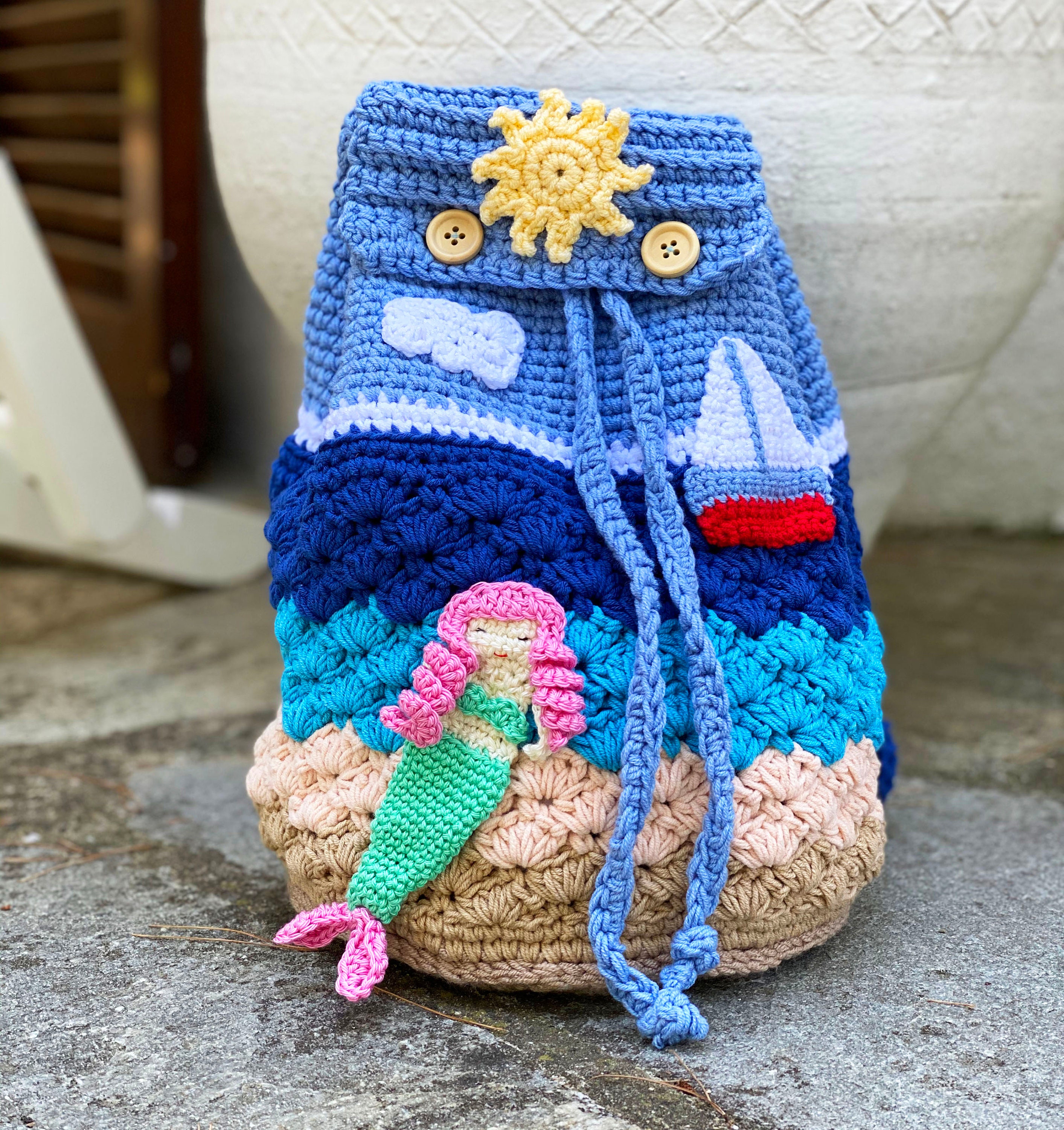 Pdf Crochet Pattern, Kids Backpack Pattern, Crochet Summer Bag, Bag ...