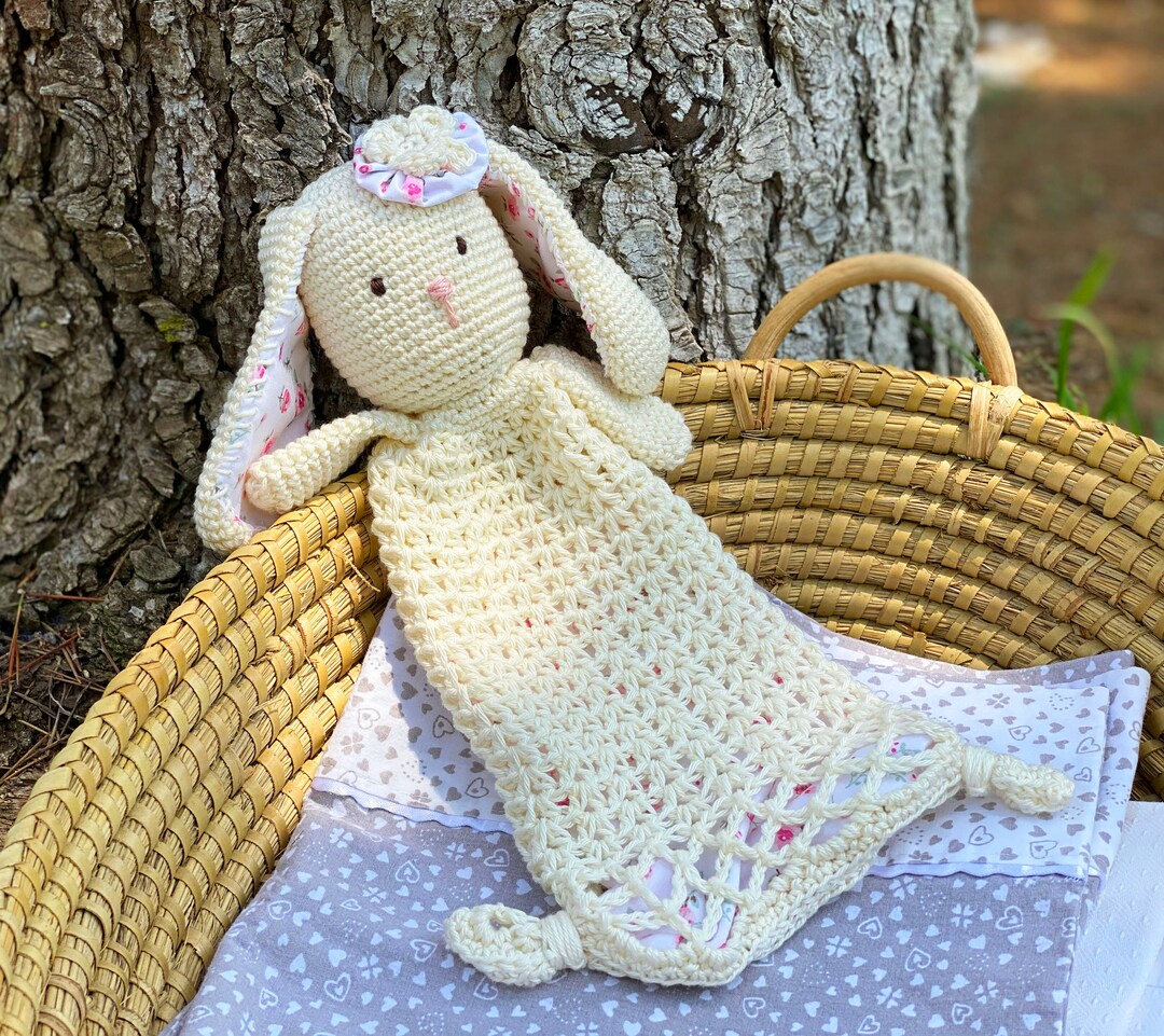 Pdf Crochet Pattern, Bunny Crochet Lovey, Crochet Bunny Pattern, Bunny ...