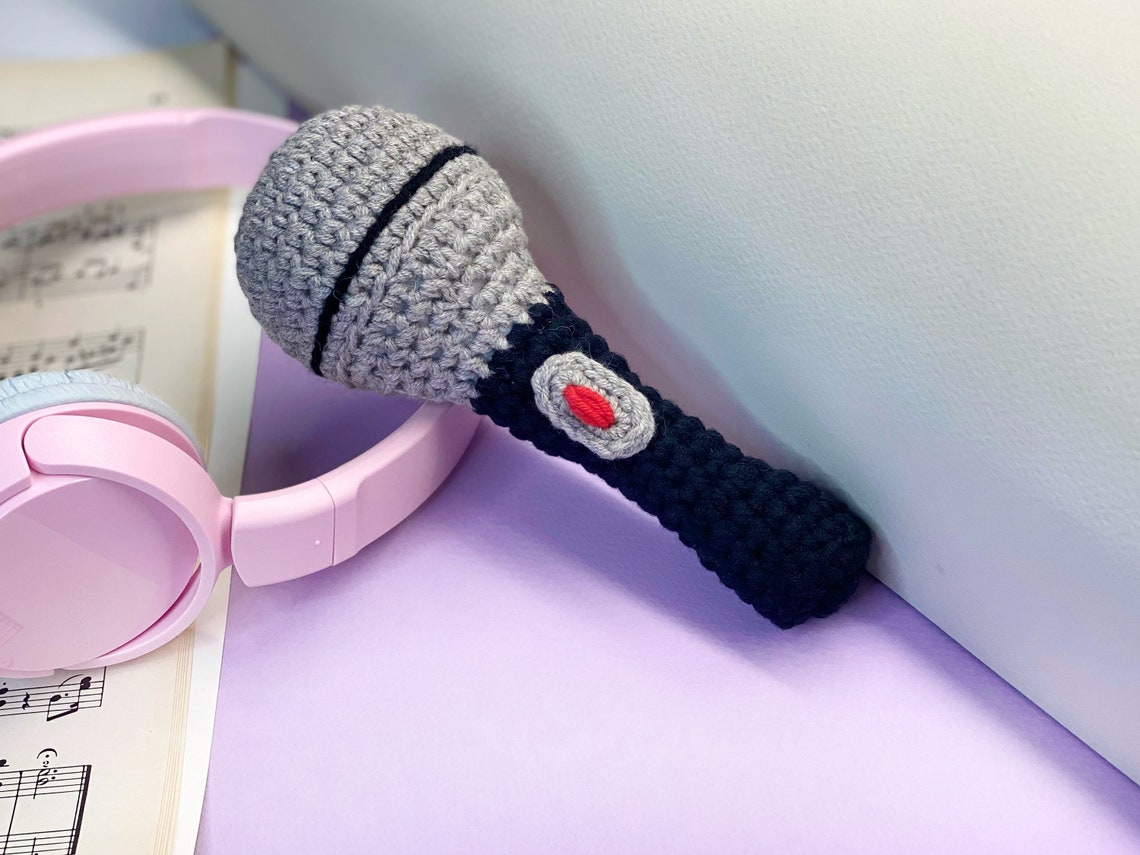 Microphone Rattle Crochet Pattern, Crochet Rattle Pattern, Amigurumi ...