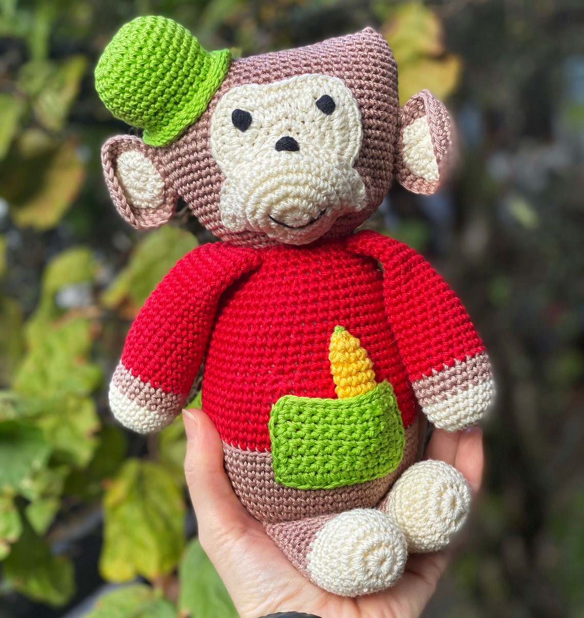 Monkey Plush Crochet Pattern, Monkey Amigurumi, Crochet Monkey With ...