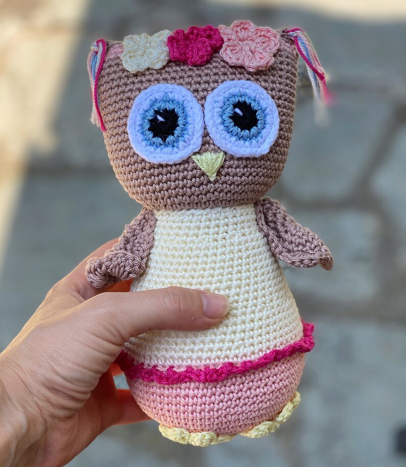Owl Crochet Pattern, Stuffed Owl Plush, Scrappy Owl, Bird Crochet ...