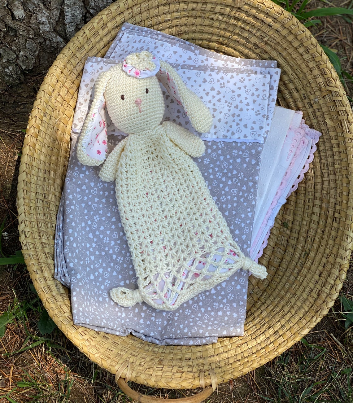 Security Blanket Crochet Pattern, Bunny PDF Pattern, Baby Comforter ...
